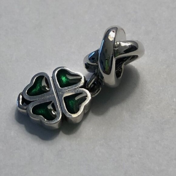 Pandora | Jewelry | Four Leaf Clover Green Enamel Pandora Charm | Poshmark
